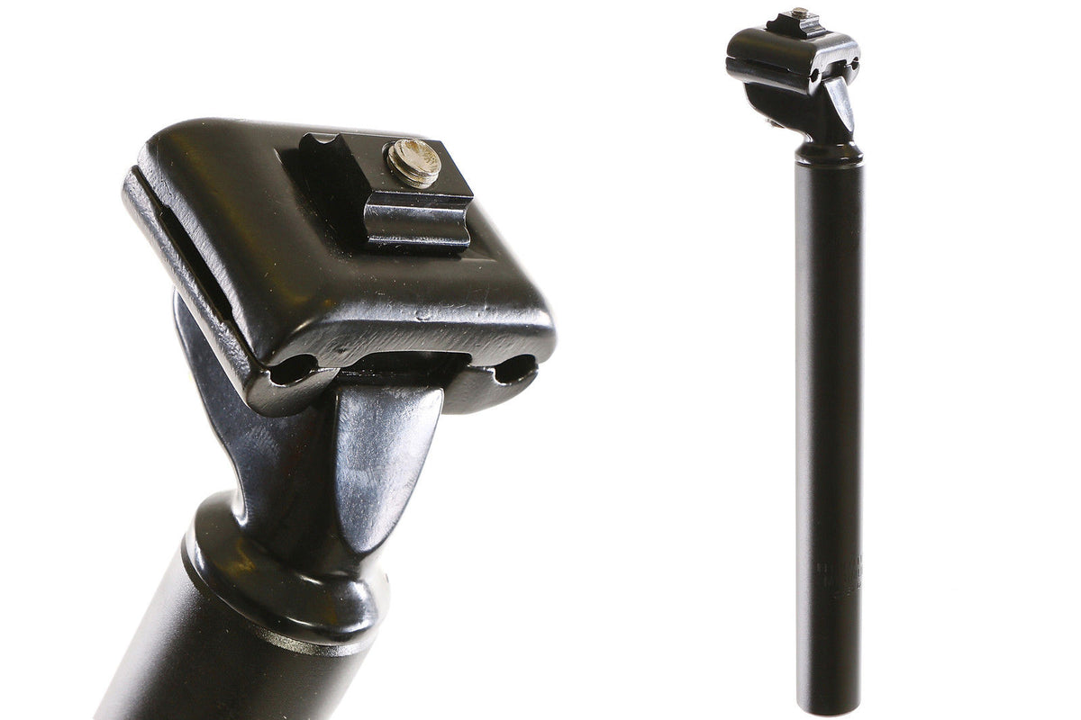 31.6mm SEAT POST LIGHTWEIGHT ALLOY SADDLE PIN MICRO ADJUST MATT BLACK