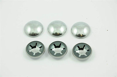 6 x 13mm STAR LOCK DOME END AXLE CAPS FOR PRAMS,PUSH,CHAIRS,STROLLERS,