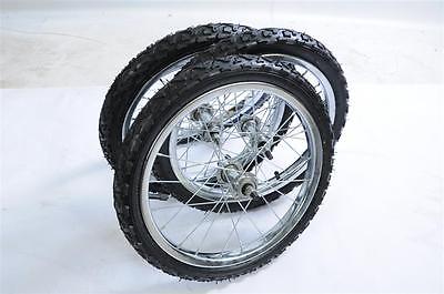 SET FOUR SOAP BOX,GO KART WHEELS 16” CHROME WHEELS + TYRES & TUBES BUG