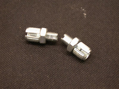 PAIR BIKE BRAKE LEVER ADJUSTERS, ALLOY BARREL CABLE ADJUSTER TENSIONER