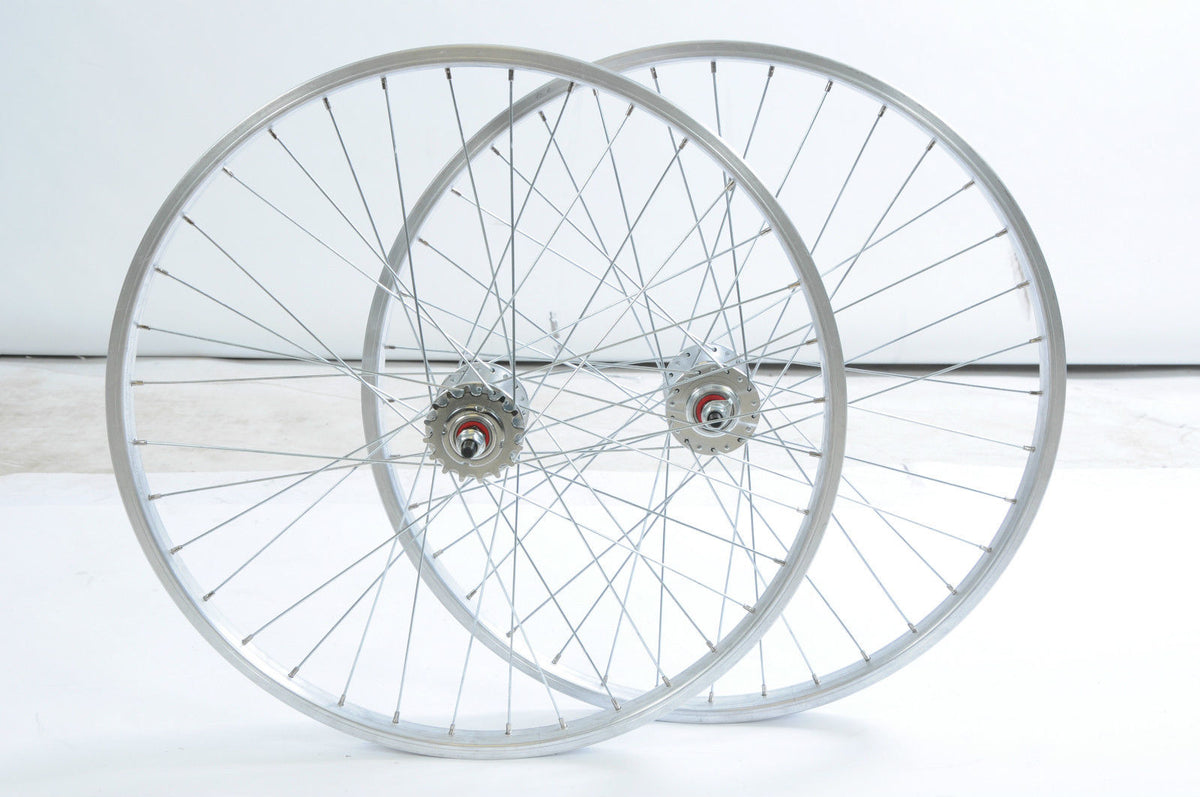 PAIR 24 x1.75 (507-21) RIM FLIP FLOP BIKE FIXIE WHEELS SEALED HUBS JUN
