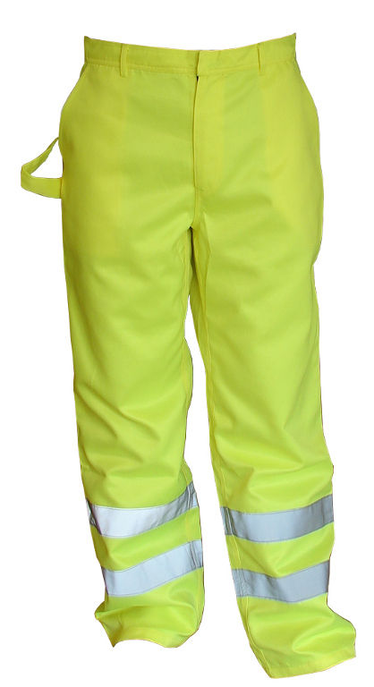 WOWOW HI VIZ FLUORESCENT YELLOW TROUSERS HEAVY DUTY WORK WEAR VARIOUS