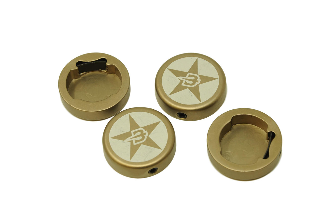 Brave Connector Grip Alloy End Caps Titanium Grey (4 PCS)