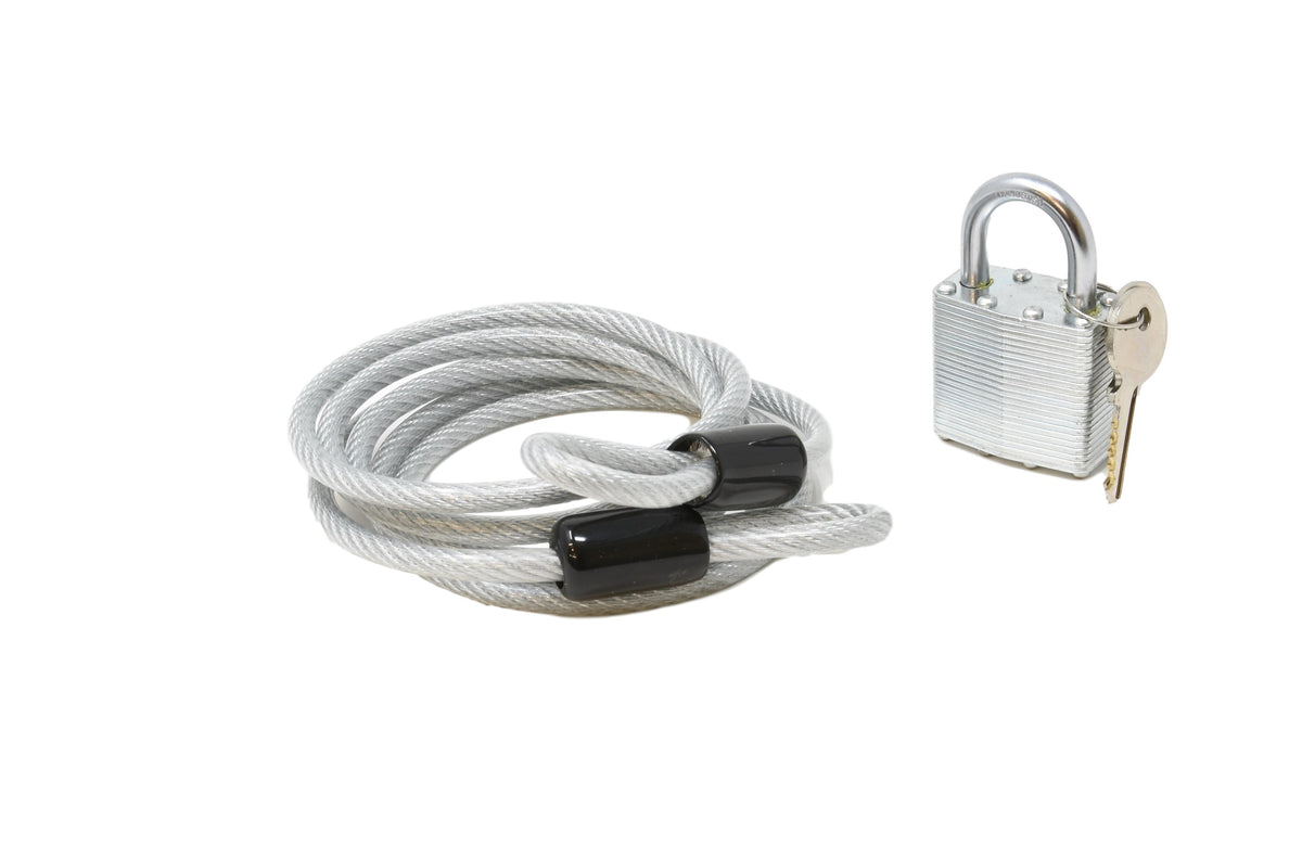 Great Value Bike Spiral Coil & Padlock Key Secure Cable Cycle Lock 6mm