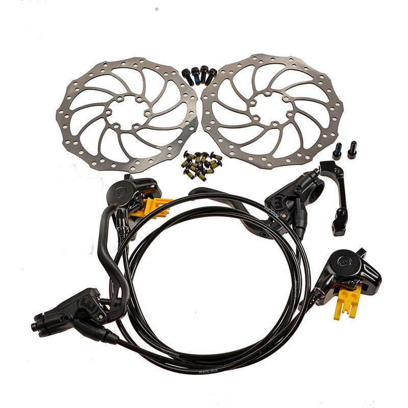 Magura MT2 Hydraulic Disc Brake Set + Storm Rotors 180/160 Post Mount ...