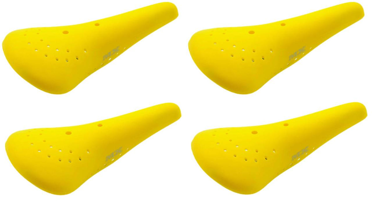 Four (4) Yellow Kashimax MX Style Seat Old School BMX Saddle Ideal All