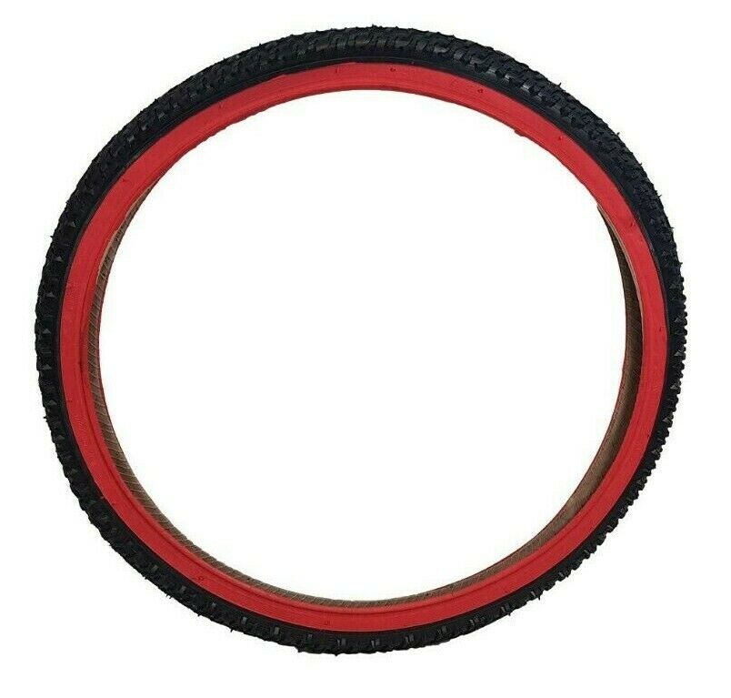 MTB Tyre 26 x 1.95 (52 - 559) Red Sidewall Mountain Bike All Terrain T