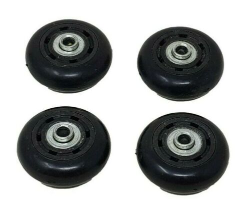4 X 60MM DIAMETER SOLID RUBBER SMALL WHEELS CASTOR DISPLAY STAND WHEEL