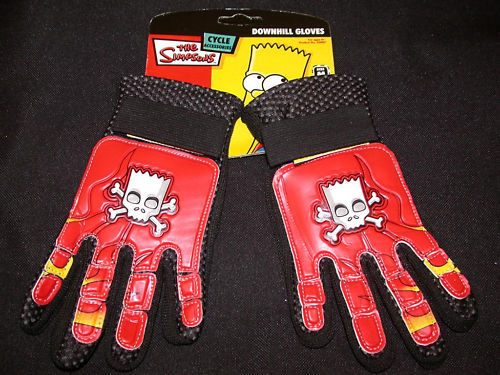 CHILDRENS BIKE GLOVES SIMPSONS DOWNHILL CYCLING,SKATING,SCOOTER GREAT ...