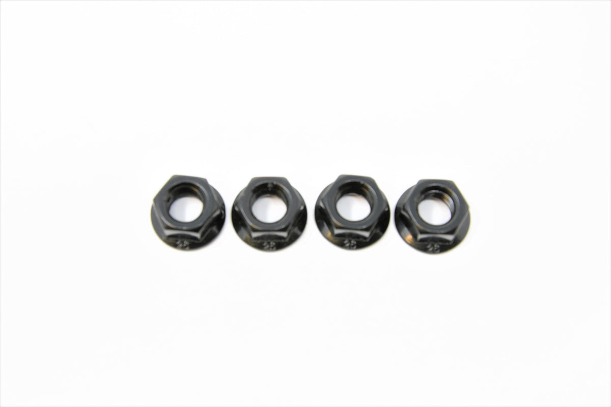 Two Pair (4) 3/8" Black Rear Cycle Wheel Nuts 26tpi With Integrated ...